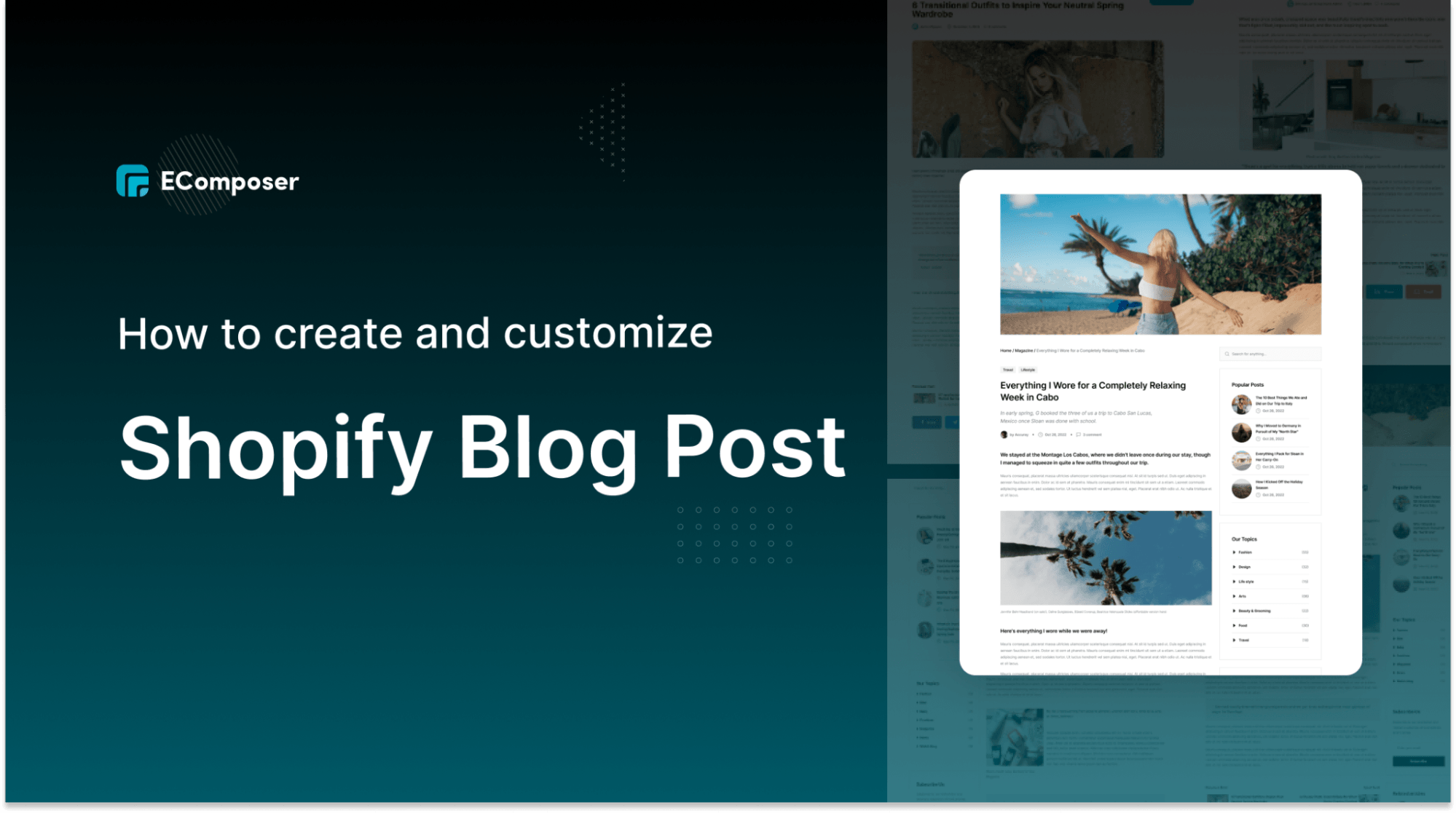 How To Create And Customize Shopify Blog Post 5 Templates Ecomposer