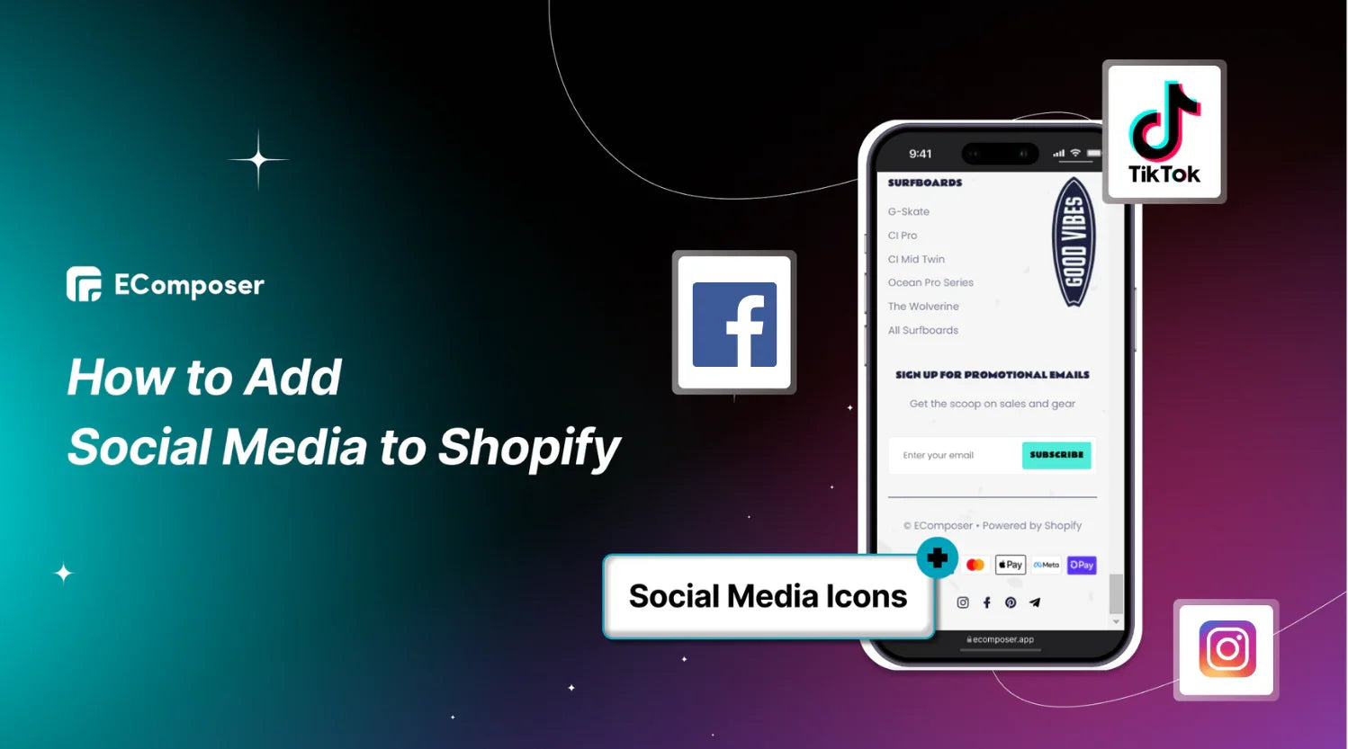 How to Add Social Media to Shopify [FREE] – EComposer