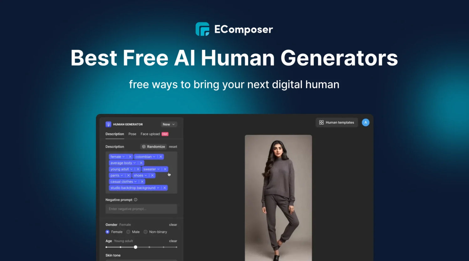 10 Best Free AI Human Generators in 2025 – EComposer